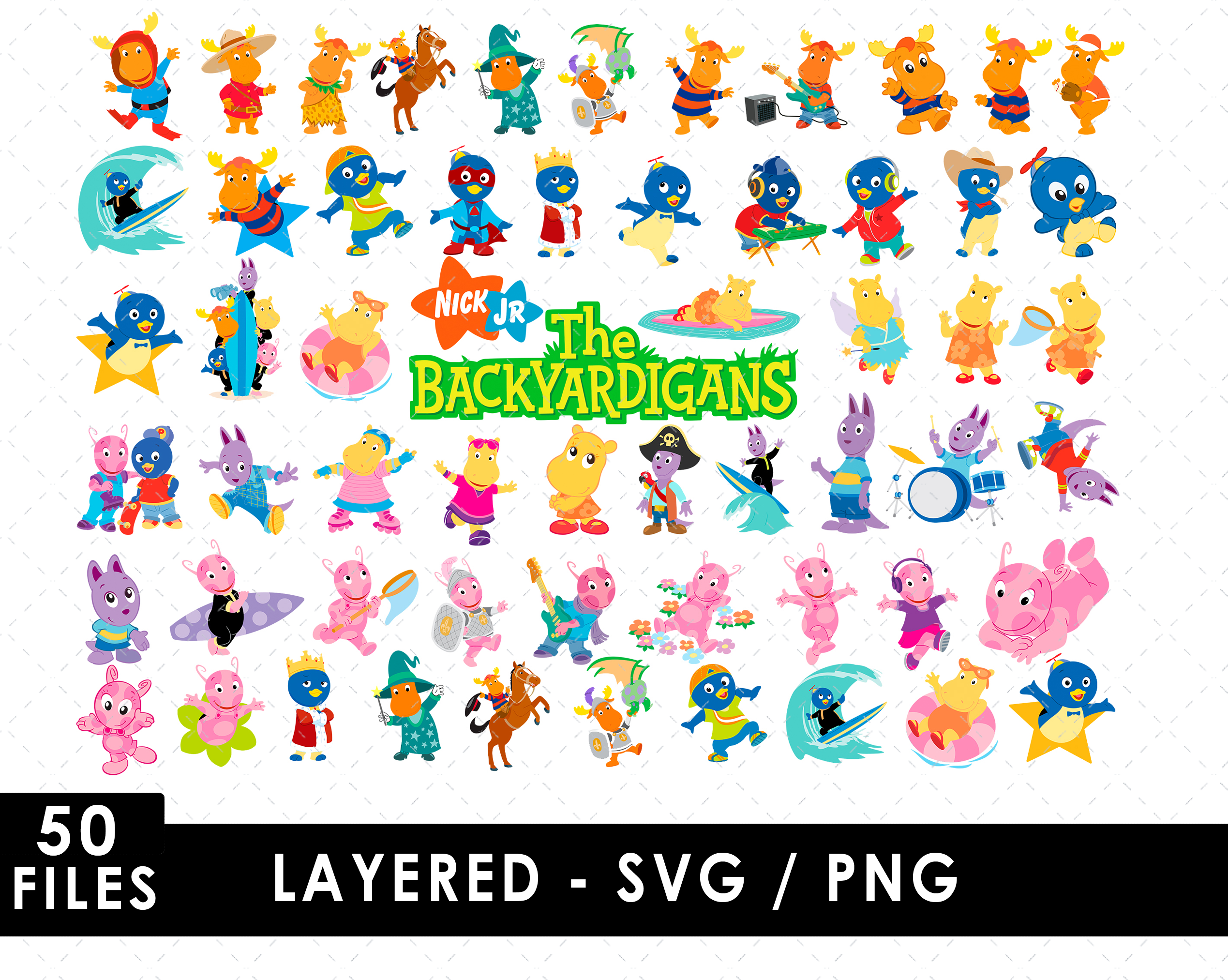 Backyardigans SVG & PNG Files Vector Images and Clipart Bund | Inspire ...