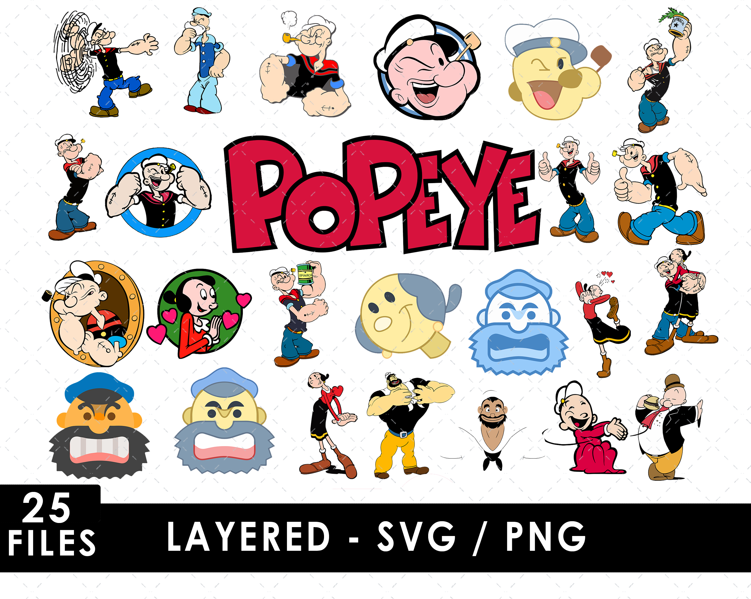 Popeye Svg File | Inspire Uplift