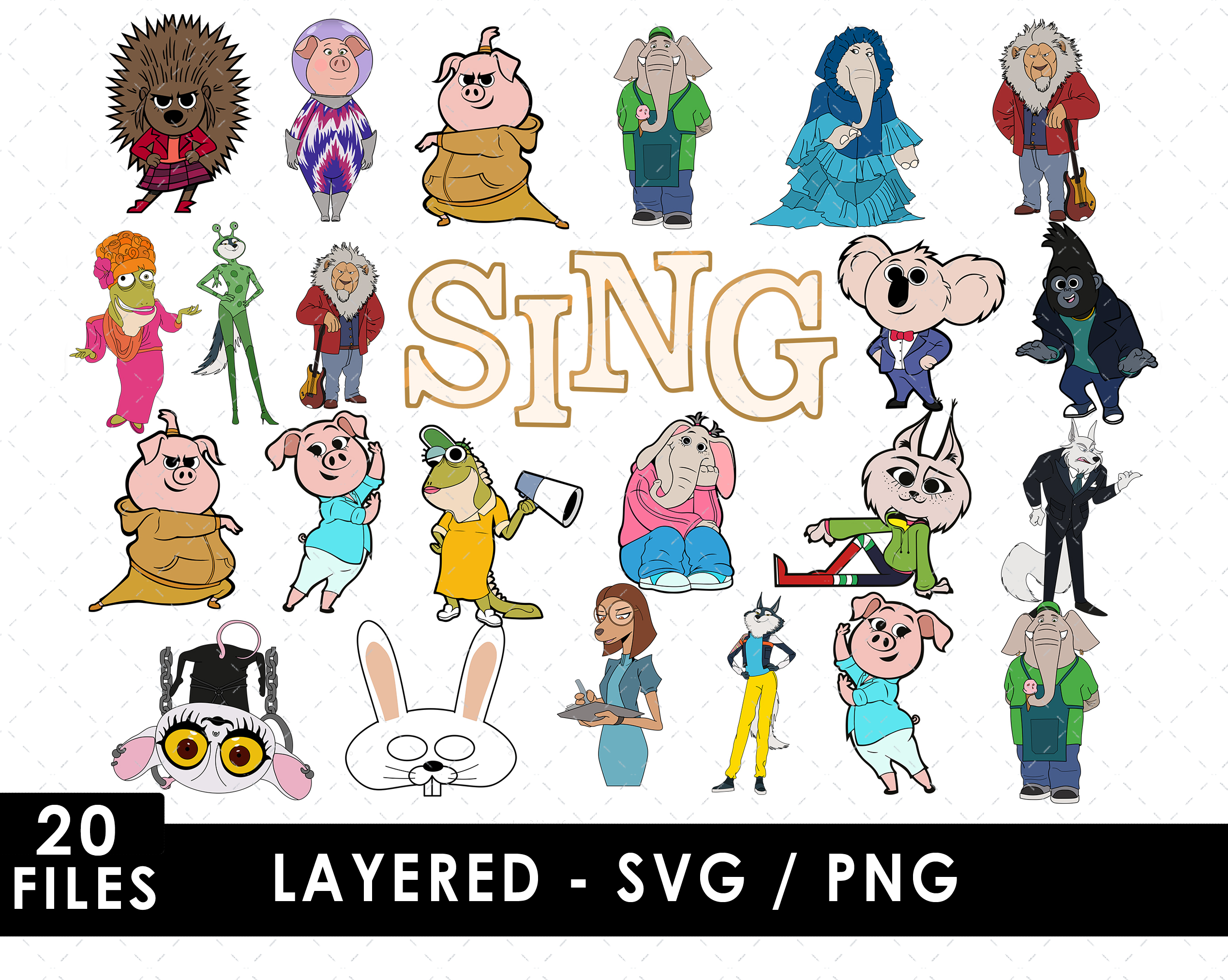 Sing SVG & PNG Files Vector Images and Clipart Bundle Pack f | Inspire ...