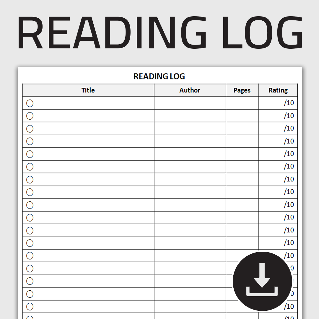 Printable Reading Log, Book Reading Tracker, Reading Sheet, | Inspire ...