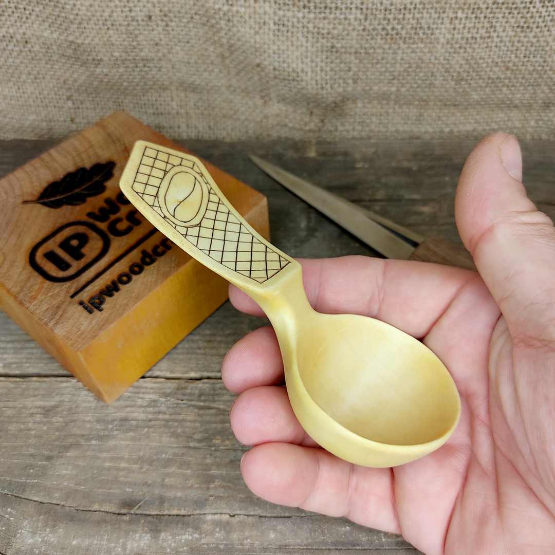 Handmade wooden coffee scoop from maple wood - Inspire Uplift
