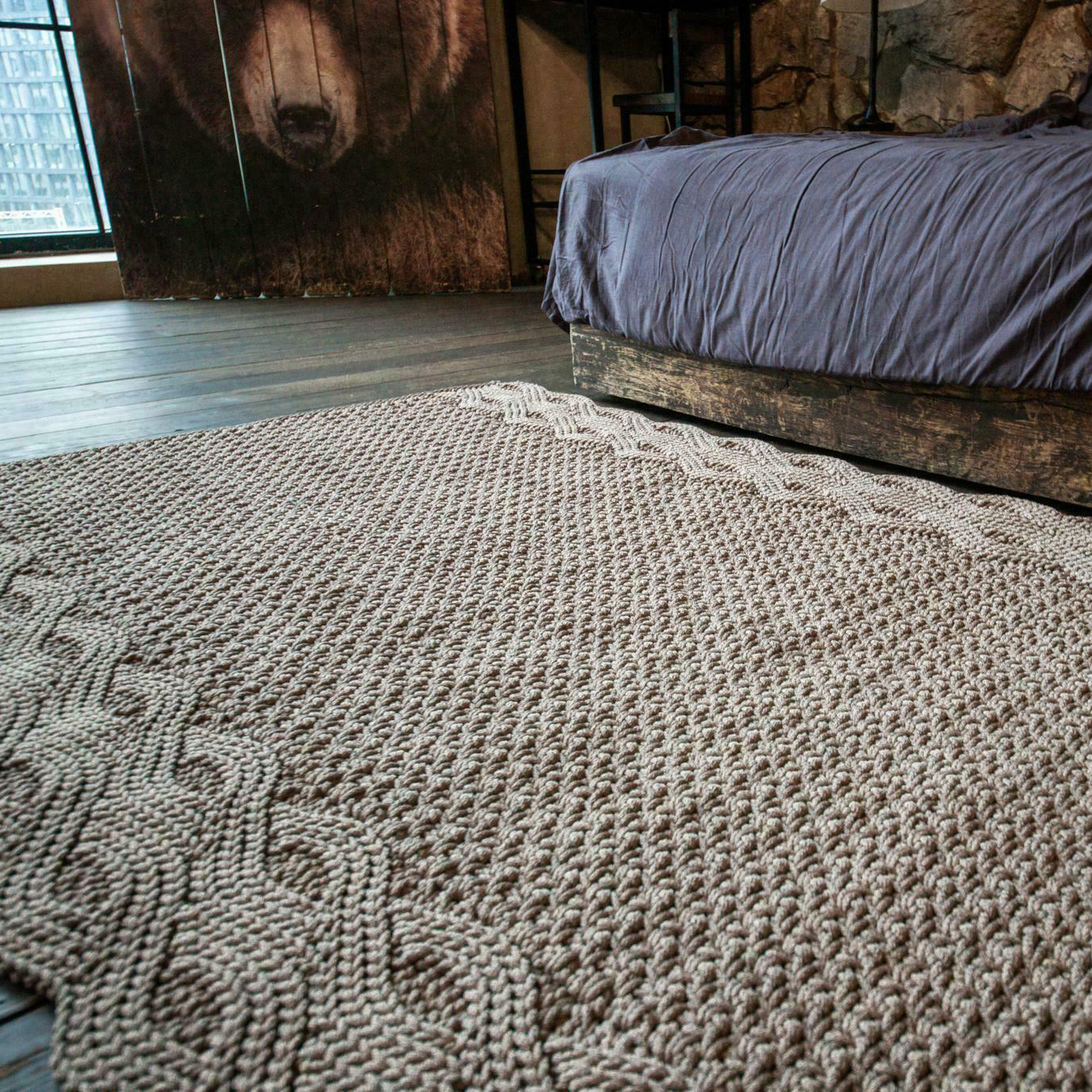 Crochet pattern Wide rug with double braid from cord or T-sh | Inspire ...