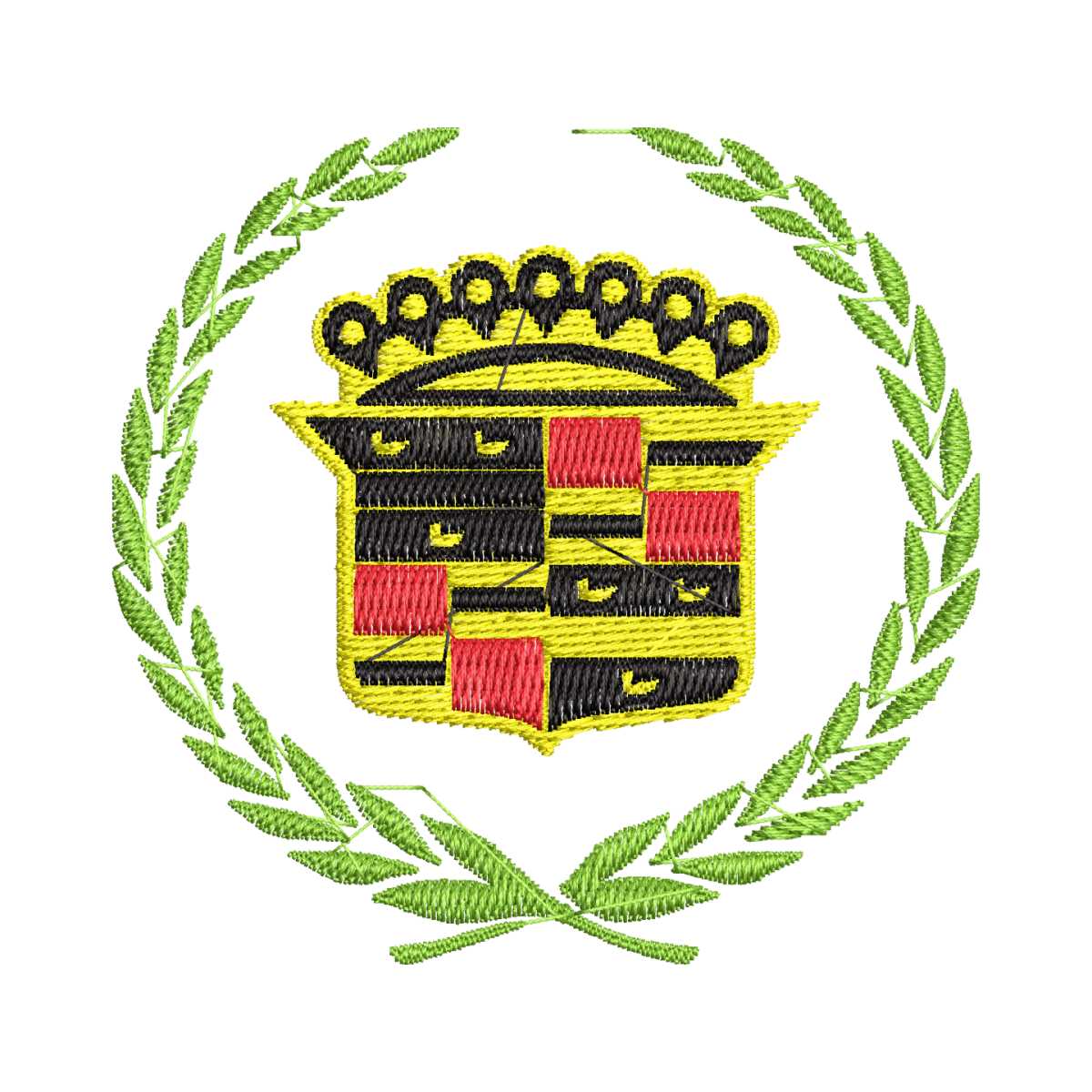 Wreath Cadillac Logo Embroidery File Logo Car Download File | Inspire ...