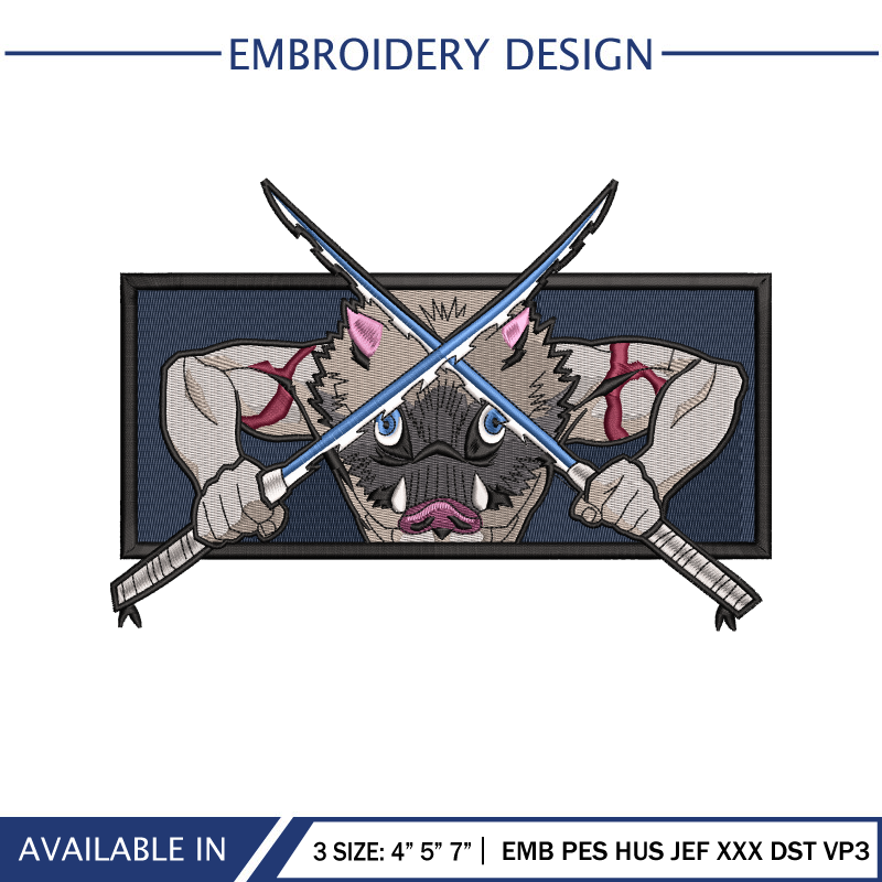 INOSUKE HASHIBIRA Come To Fight Embroidery Design Download | Inspire Uplift