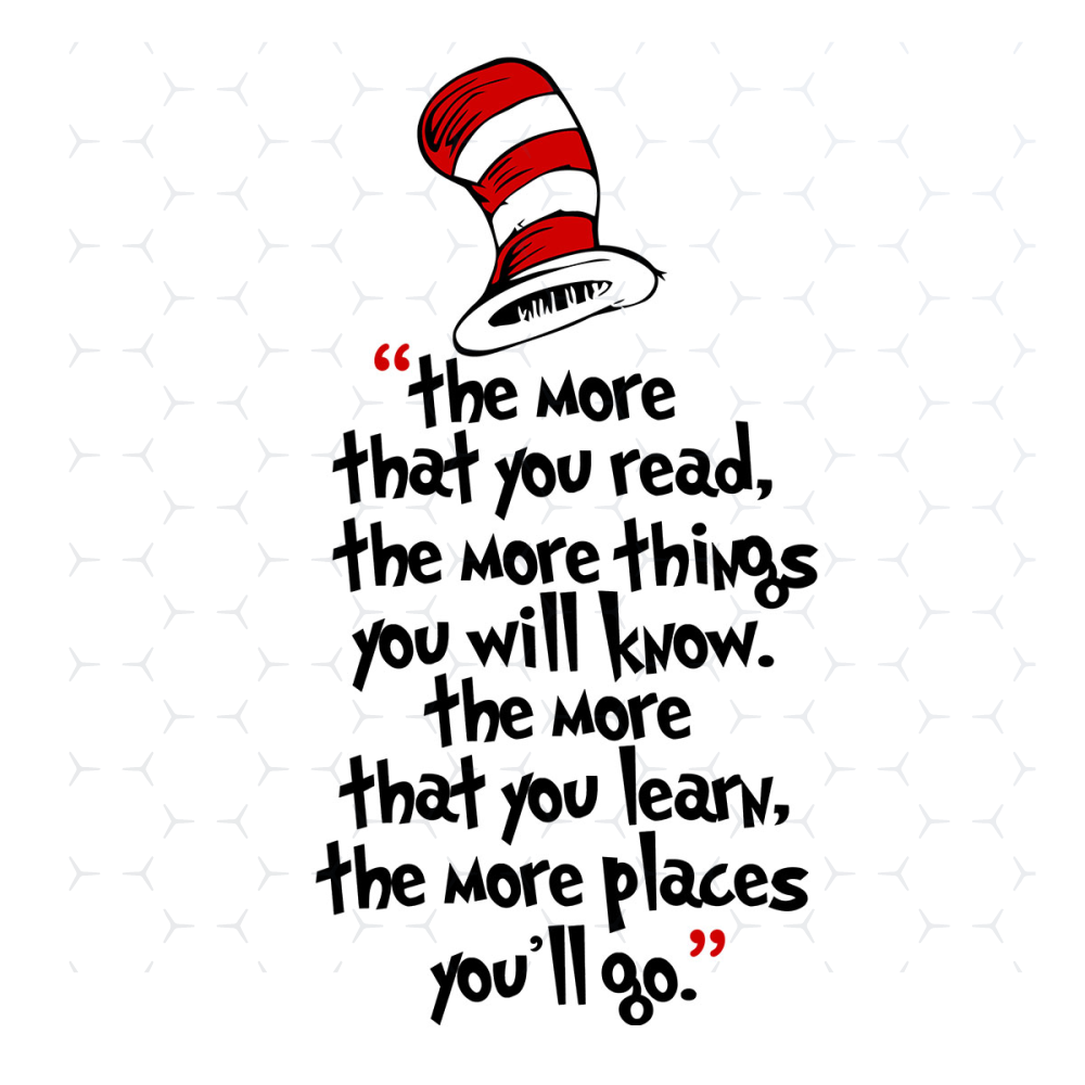 The More That You Read Dr Seuss Svg, Dr Seuss Svg, Cat In Th | Inspire ...