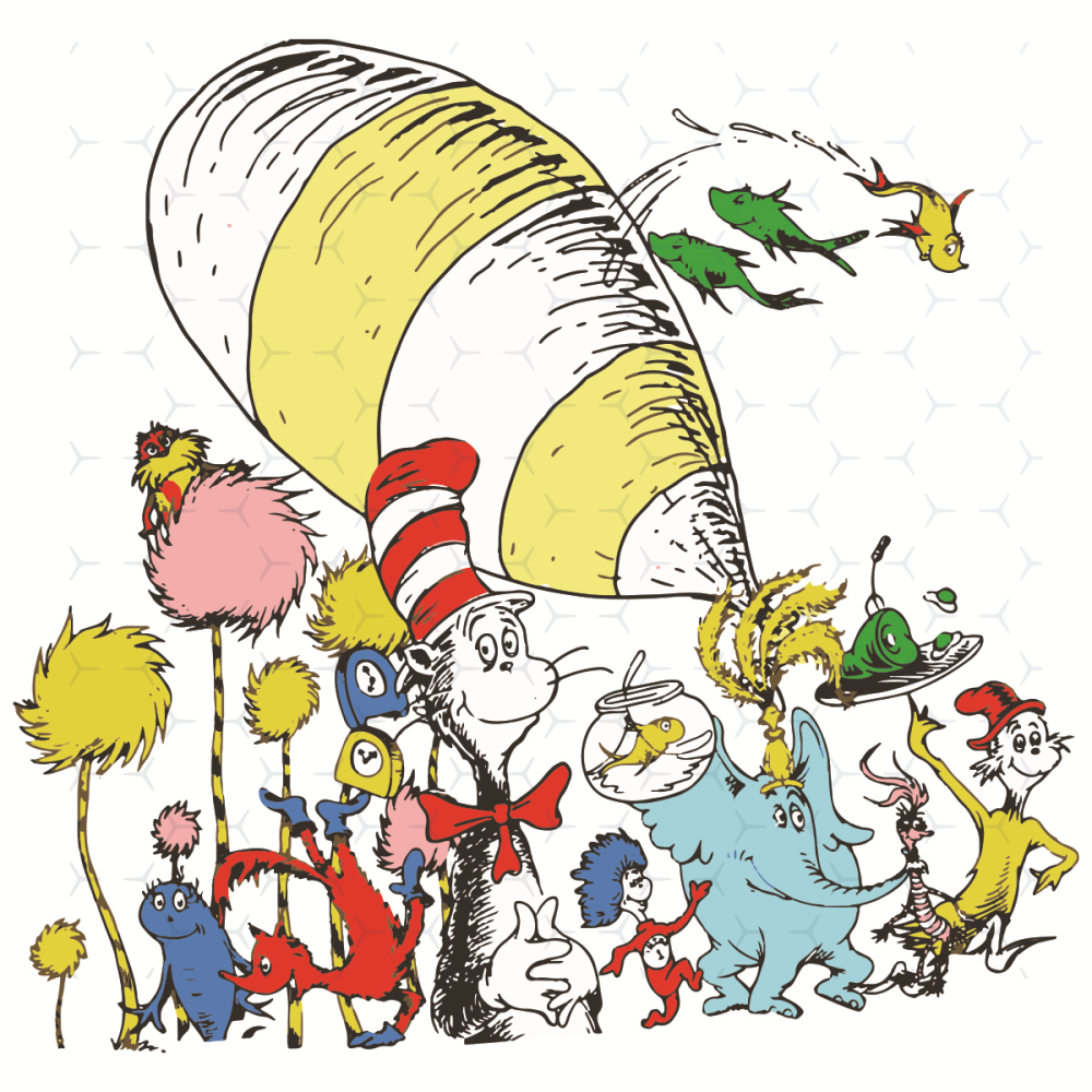Dr Seuss Characters Svg, Dr Seuss Svg, Love Reading Svg, The - Inspire ...