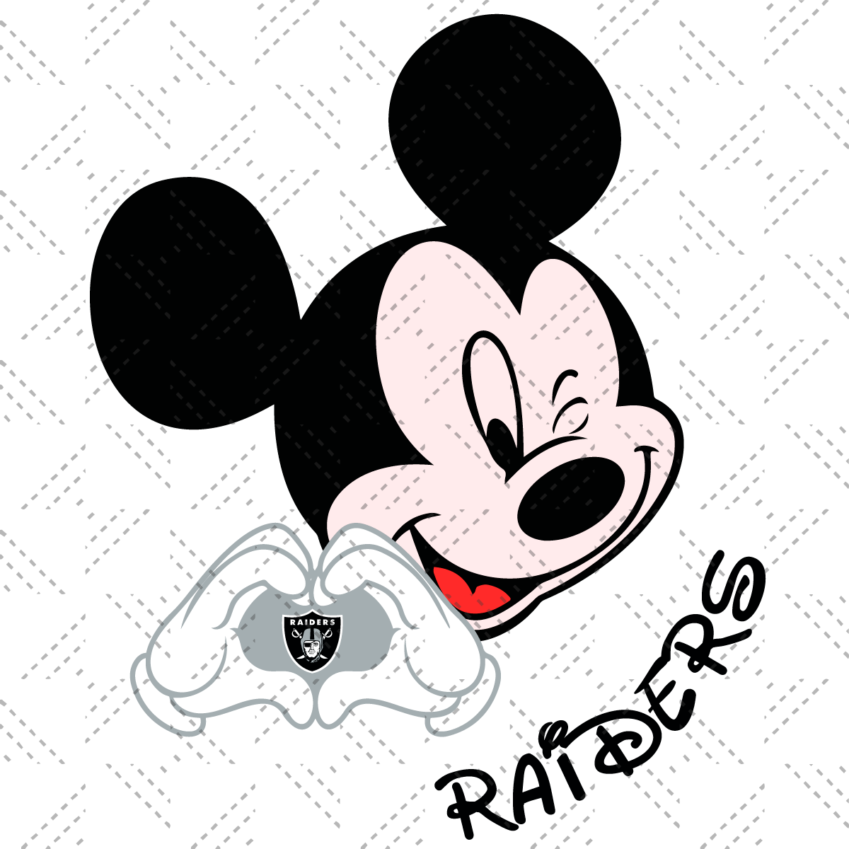 Mickey Loves Raiders Svg SP | Inspire Uplift