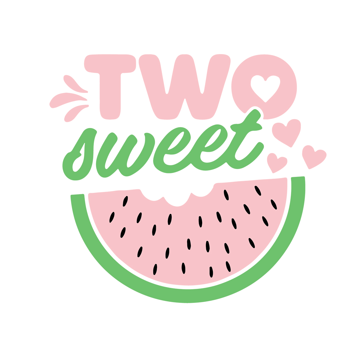 Two Sweet Svg, Birthday Svg, Watermelon Piece Svg, 2nd Birth - Inspire ...