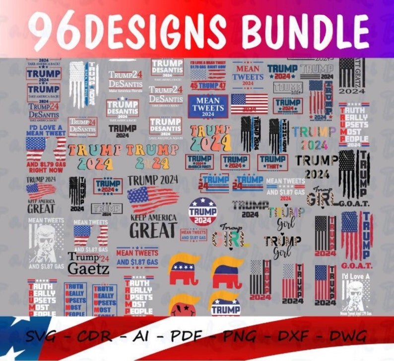 Trump 2024 Svg bundle, Trump Svg, Donald Trump Svg, Trump Fl | Inspire ...