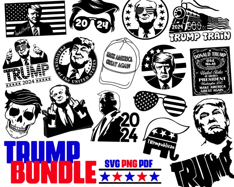 Trump SVG Bundle, Donald Trump, Presidential Election, SVG b | Inspire ...