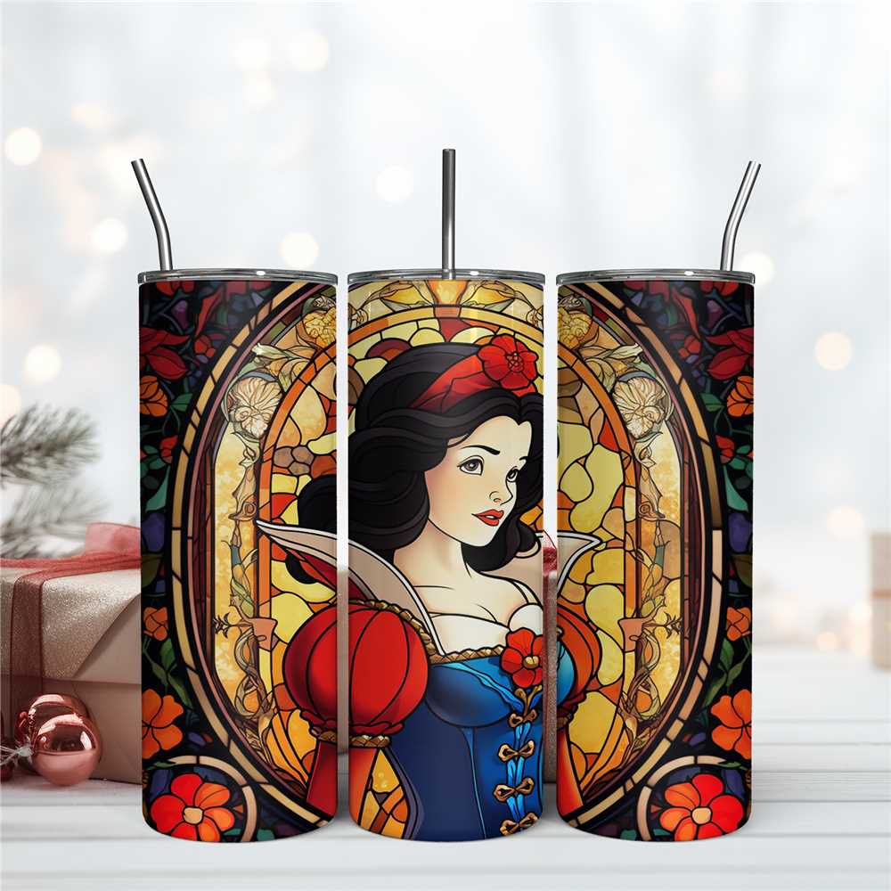 Snow White 20oz Skinny Tumbler Wrap Stainless Steel - Inspire Uplift
