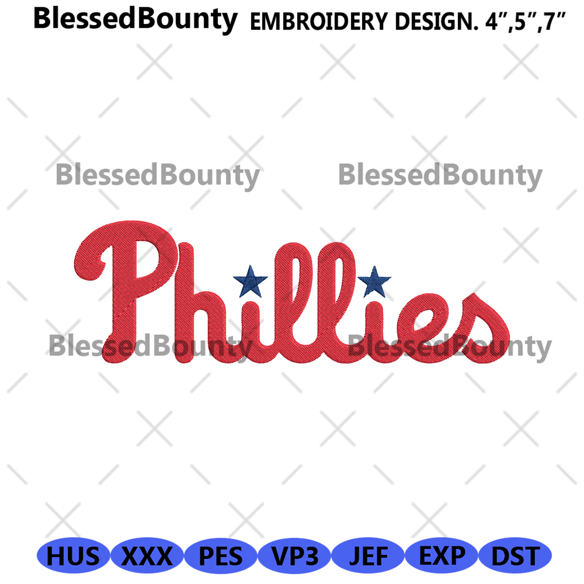 Phillies Wordmark Logo Embroidery, MLB Phillies Embroidery D | Inspire ...