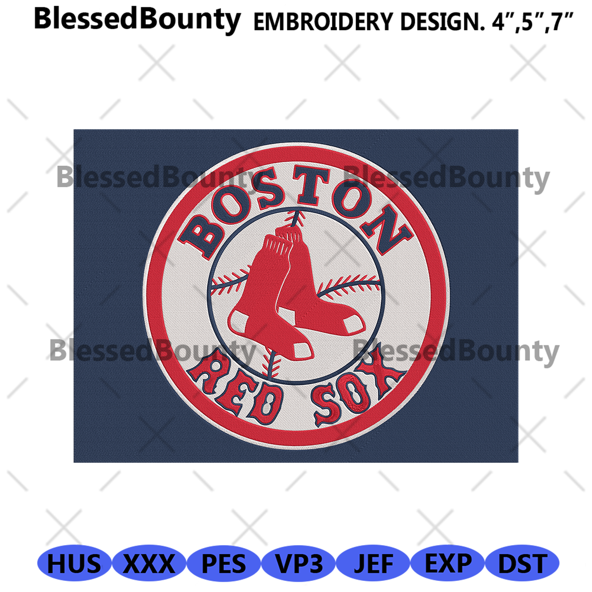 Boston Red Sox Baseball Circle Logo Embroidery Instant Downl | Inspire ...