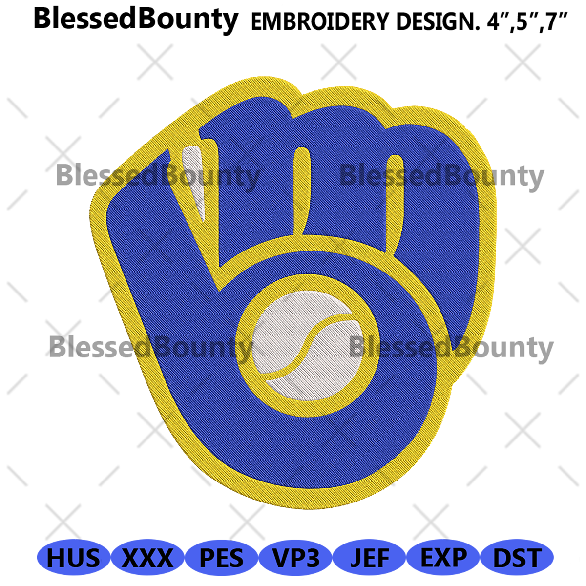 Milwaukee Brewers logo MLB Embroidery Design | Inspire Uplift