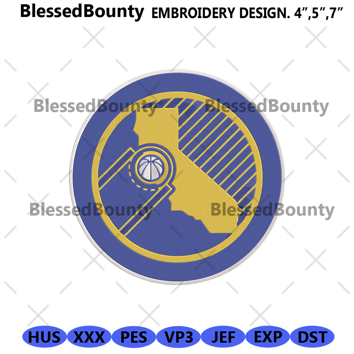 Golden State Warriors Logo Embroidery Designs, Golden State | Inspire ...