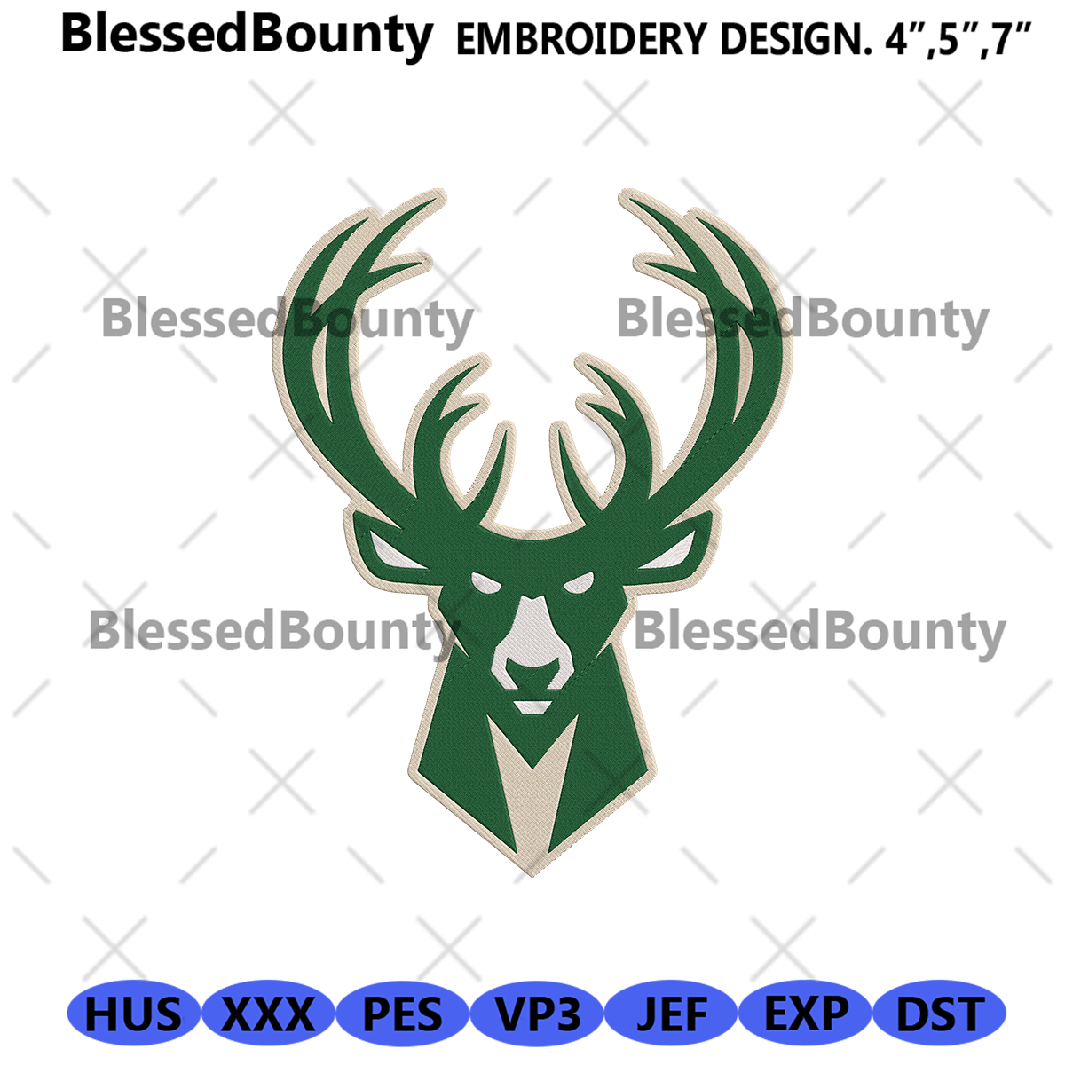 Milwaukee Bucks Logo Wallpaper Embroidery File Design, Milwa | Inspire ...
