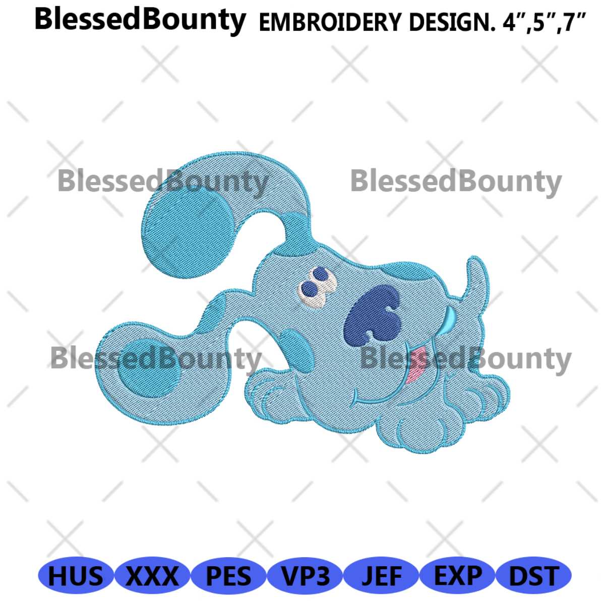 Blues Clues Machine Embroidery File Instant, Blues Clues Car - Inspire ...