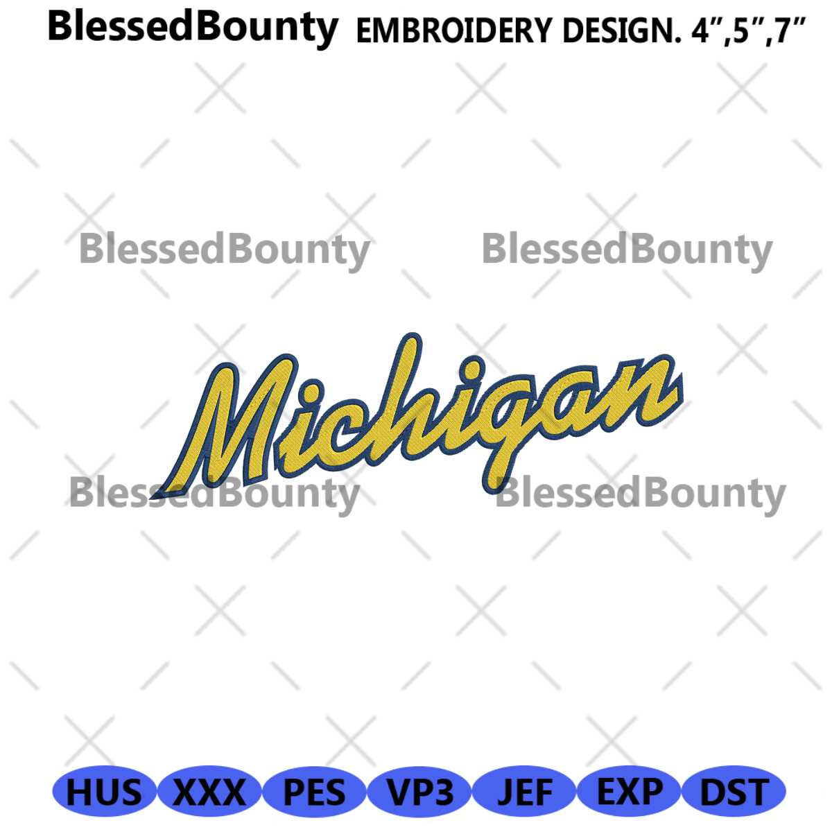 Michigan Wordmark Logo Machine Embroidery, Michigan Wolverin | Inspire ...