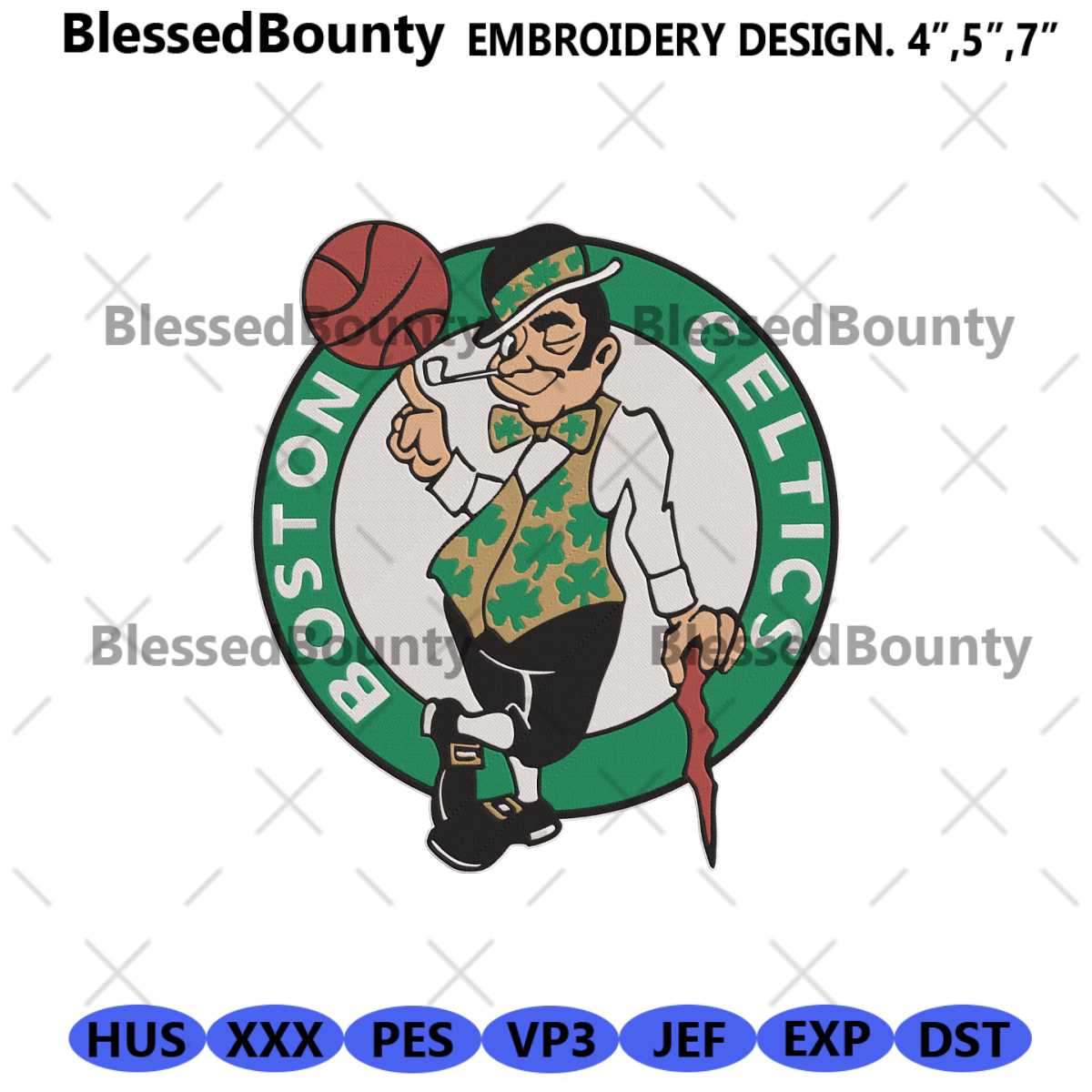 Boston Celtics Logo NBA Team Embroidery Design File | Inspire Uplift