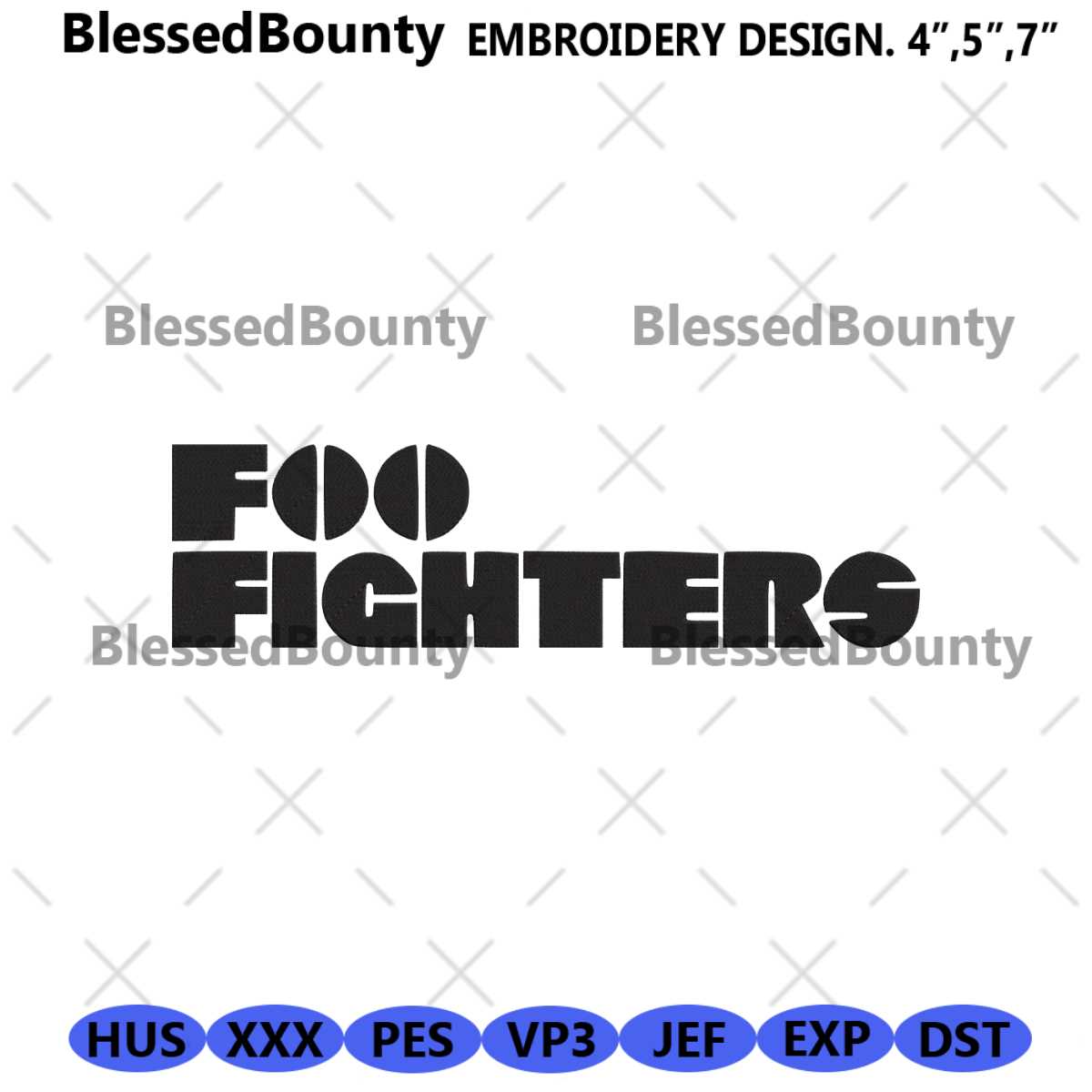 Foo Fighters Basic Logo Music Band Embroidery Design Downloa | Inspire ...
