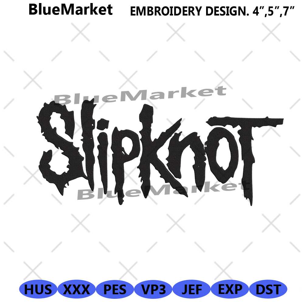 Slipknot Logo Rock Band Embroidery Design Download File - Inspire Uplift