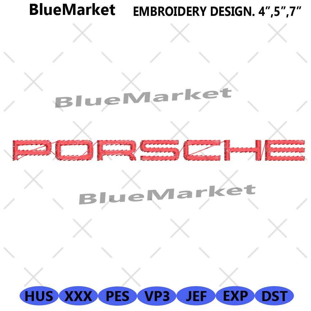 Porsche Logo Embroidery Design Logo Car Brand Download File | Inspire ...