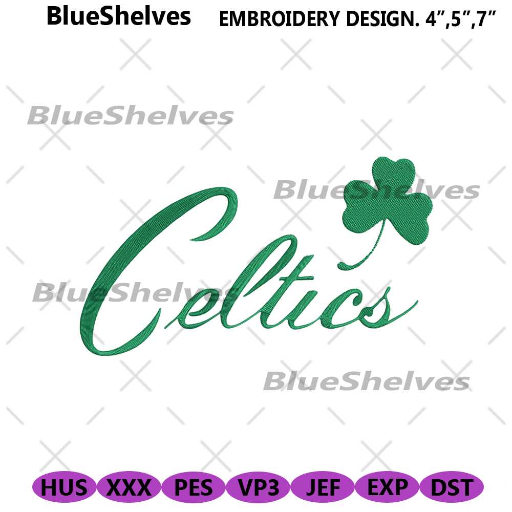 Boston Celtics Wordmark Logo Machine Embroidery Design, Bost - Inspire ...