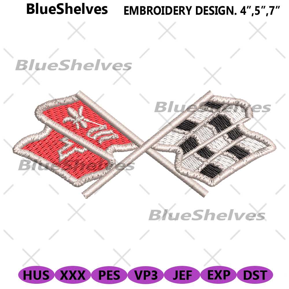 Embroidery Corvette Car Digitizing Corvette Logo Car Brand E | Inspire ...