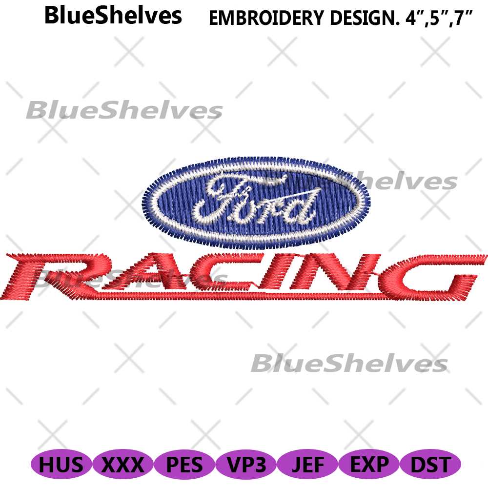 Ford Racing Logo Car Embroidery Download Logo Car Embroidery | Inspire ...