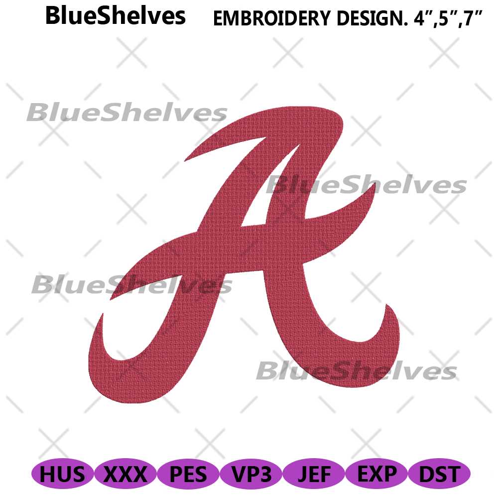 Alabama Crimson Tide Wordmark Logo Machine Embroidery, Alaba | Inspire ...