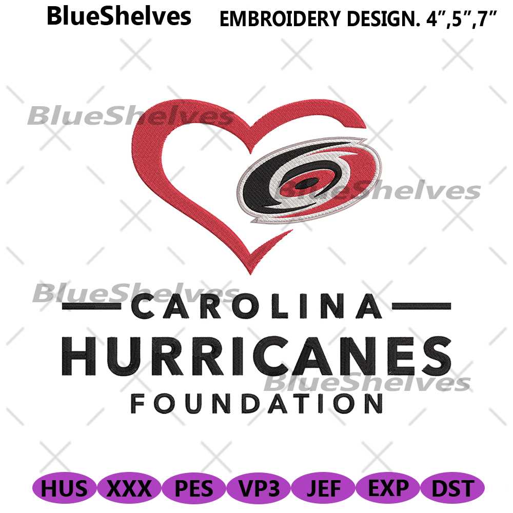 Carolina Hurricanes Logo NHL Embroidery Design, Carolina Hur | Inspire ...