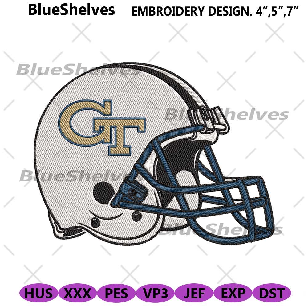 Georgia Tech Yellow Jackets Helmet Embroidery Design Downloa | Inspire ...
