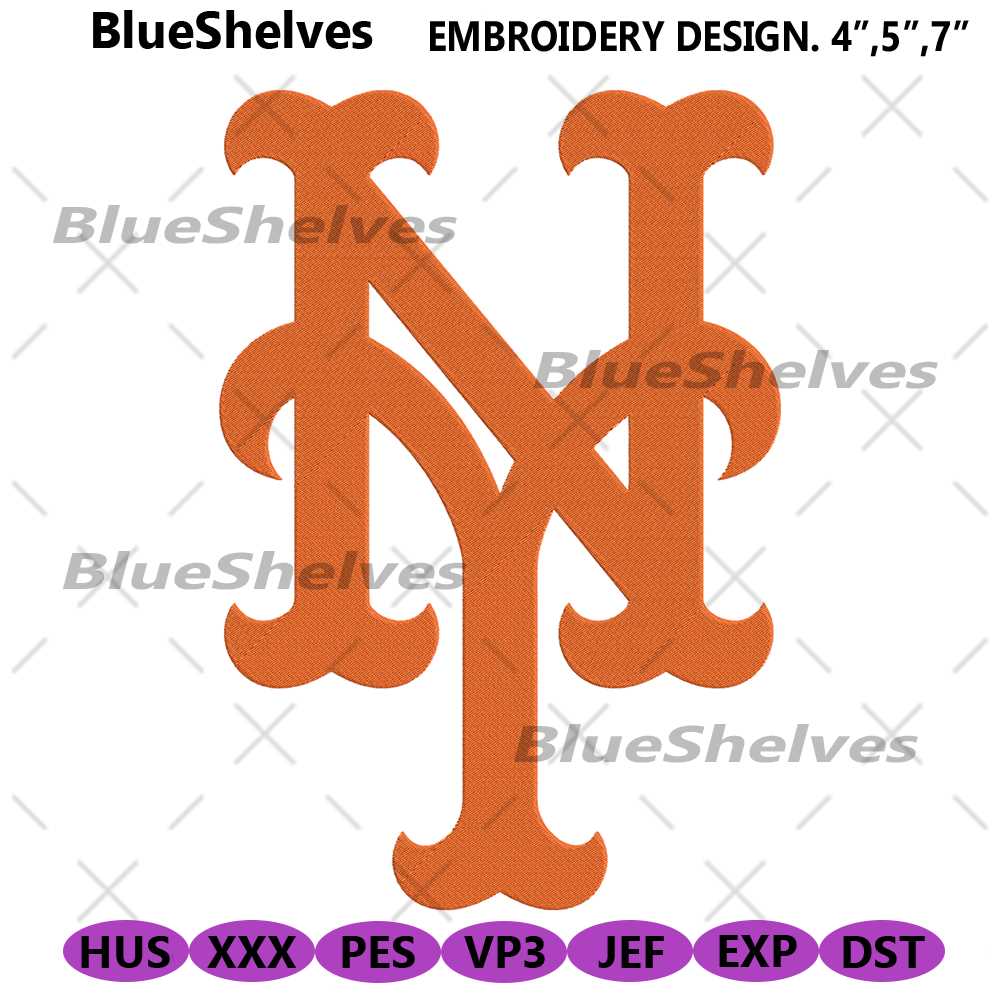 New York Mets Logo Machine Embroidery Design, New York Mets | Inspire ...