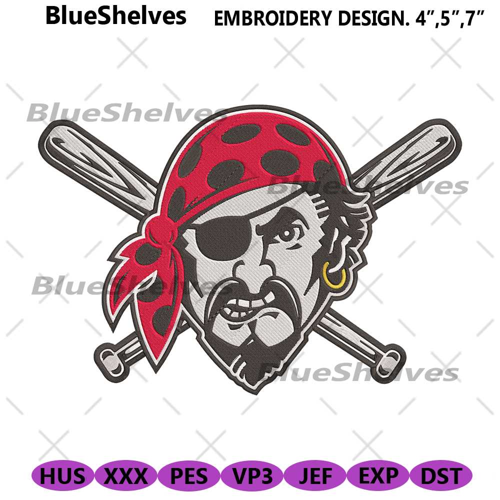 Pittsburgh Pirates Baseball Embroidery Logo, Pittsburgh Pira | Inspire ...