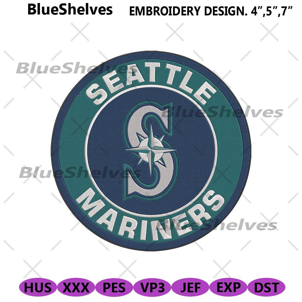 Seattle Mariners Logo Machine Embroidery Design, Seattle Mar | Inspire ...