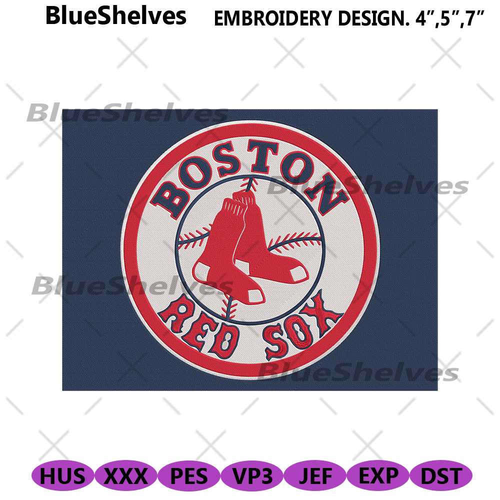 Boston Red Sox Baseball Circle Logo Embroidery Instant Downl | Inspire ...