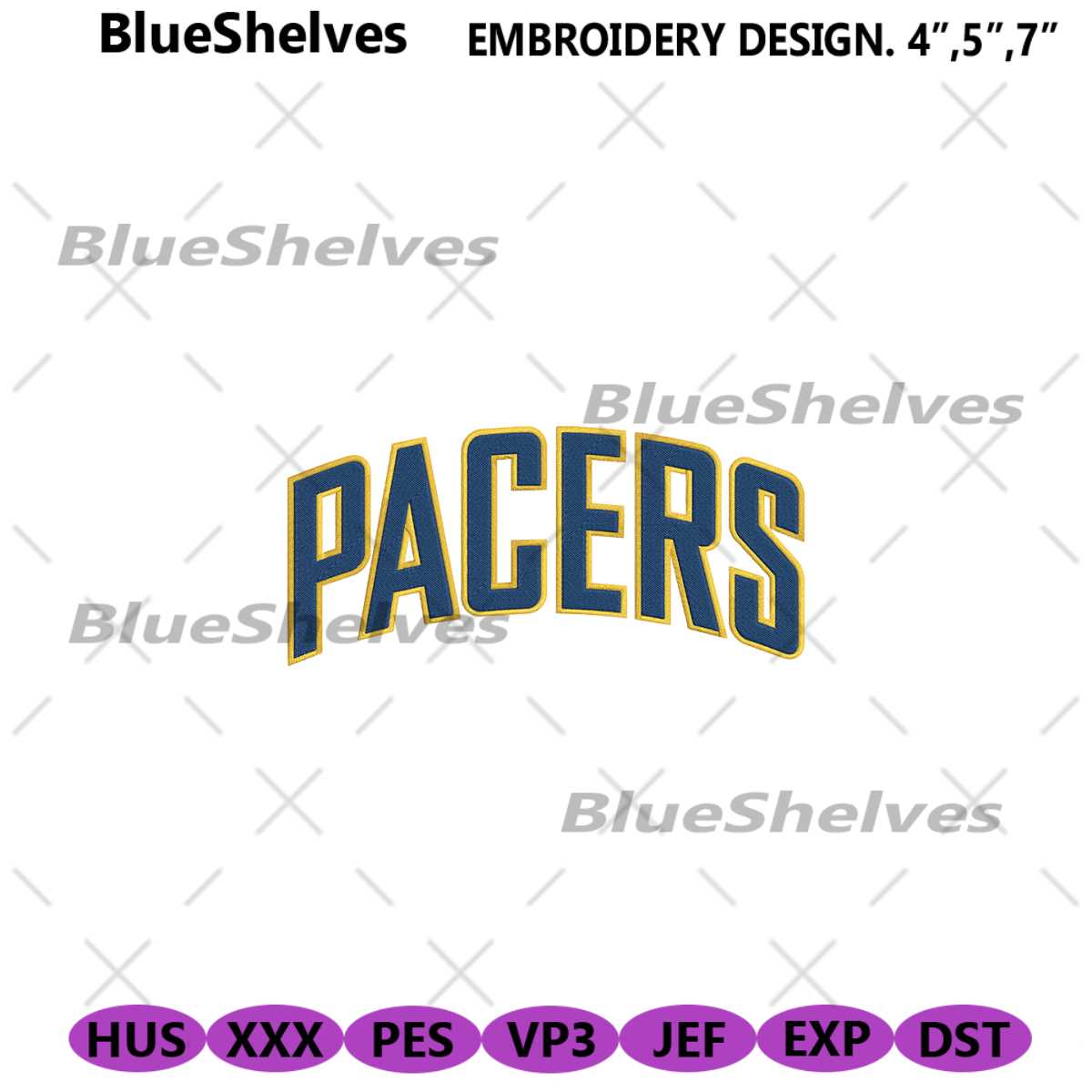 Indiana Pacers Wordmark Logo Embroidery Design File, NBA Ind | Inspire ...