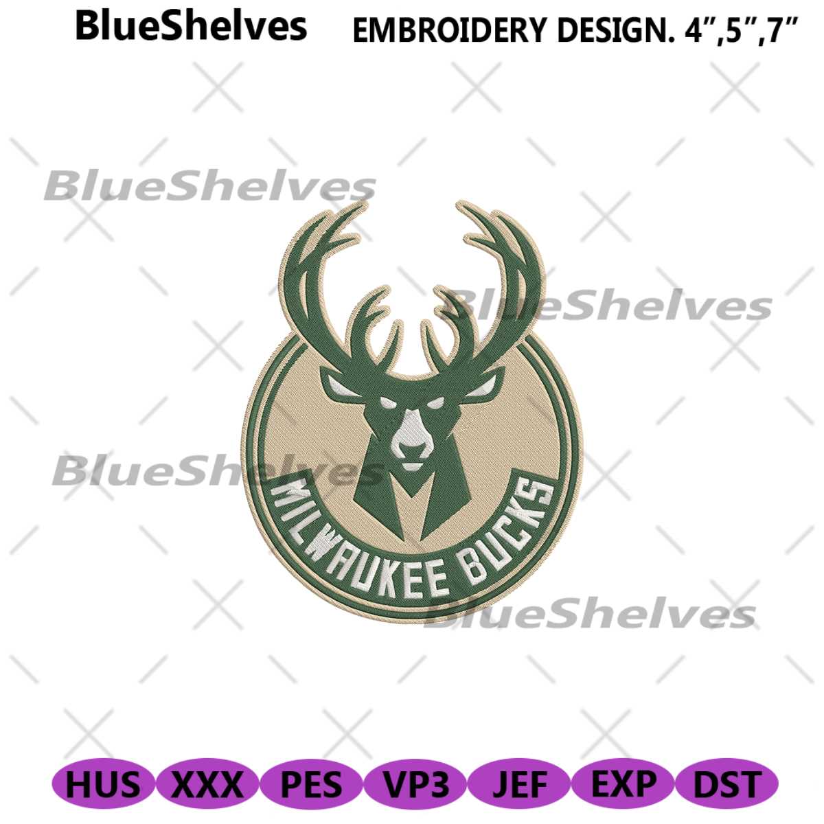 Milwaukee Bucks NBA Logo Embroidery Instant Download, Milwau | Inspire ...