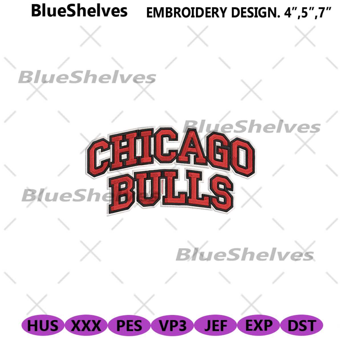 Chicago Bulls Wordmark Logo Machine Embroidery Design, NBA C | Inspire ...