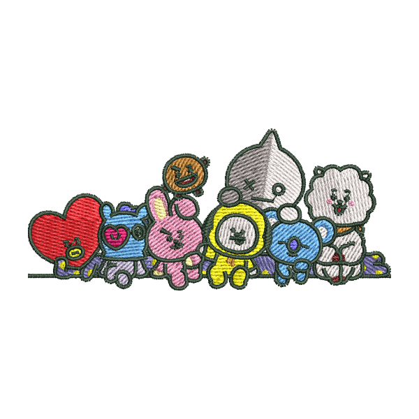 BT21 Mascot Embroidery Design BTS Mascot Embroidery File Mac | Inspire ...