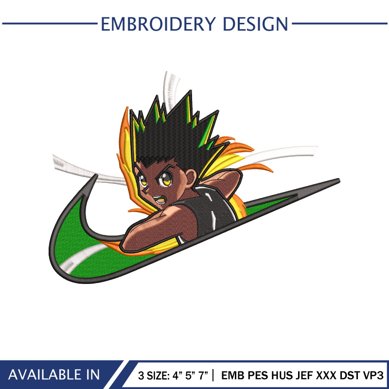 GON Nike Logo Hunter X Hunter Embroidery Download File 3 Siz | Inspire ...