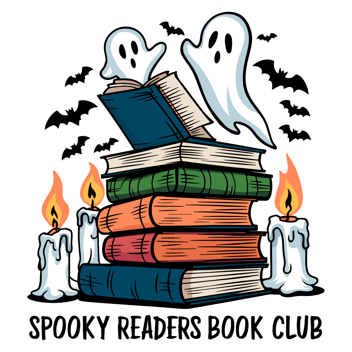 Spooky Readers Book Club Ghost Book Lover SVG | Inspire Uplift