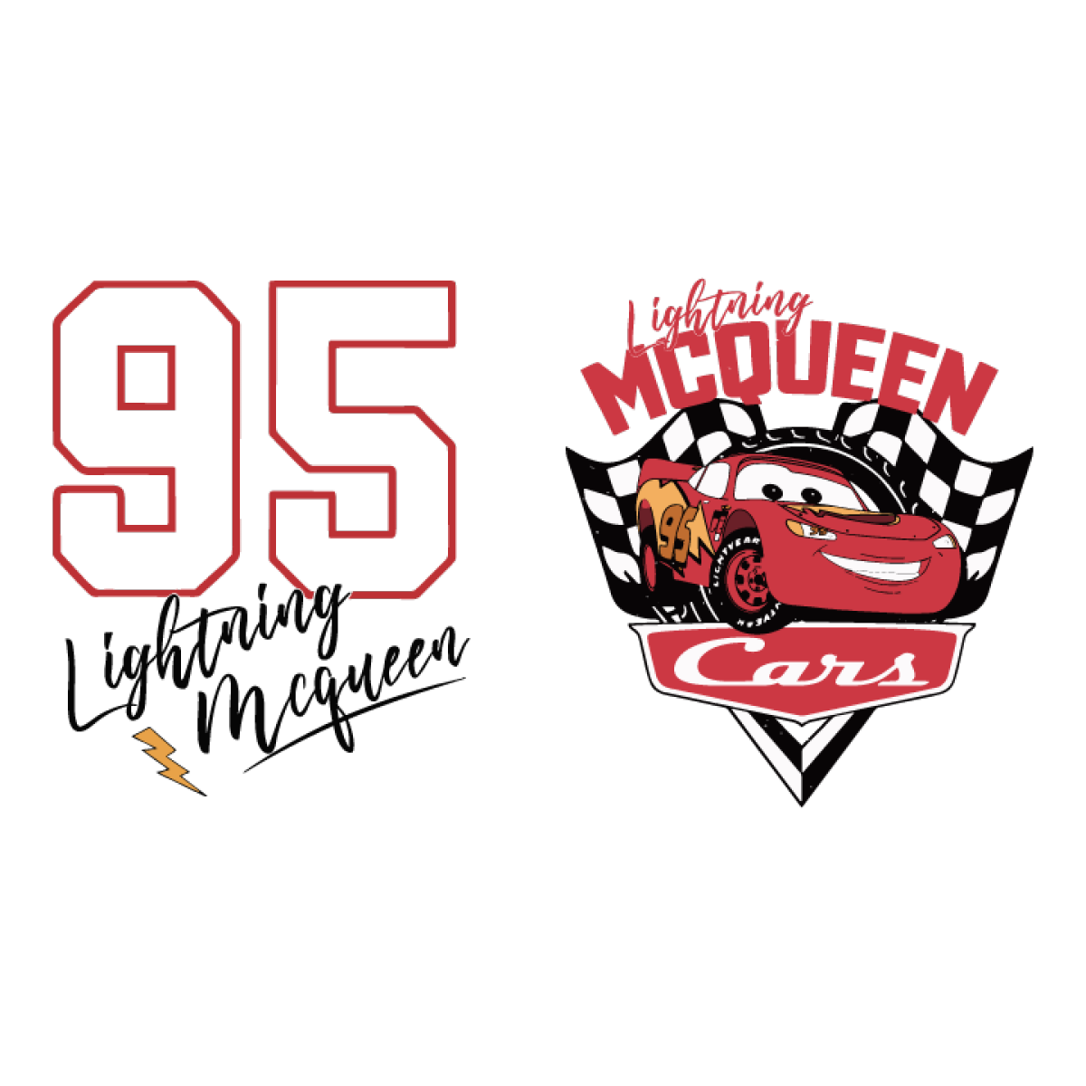 Retro Lightning Mcqueen 95 Cars SVG Digital Download Files | Inspire Uplift