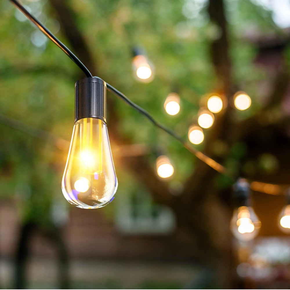 "Italian Cafe" Solar Powered Vintage Edison Bulbs - Inspire Uplift
