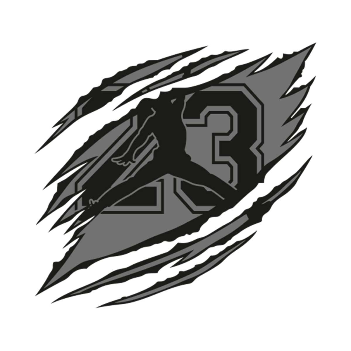 Ripped Jordan 23 Logo Svg , Ripped Logo Svg | Inspire Uplift