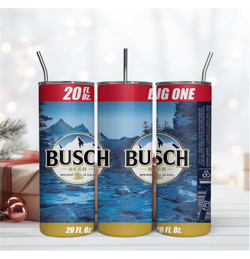 Busch 20Oz Tumbler Wrap Sublimation Design, Beer Brand Tumbl | Inspire ...