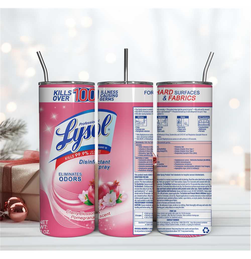Lysol Cherry Blossom 20Oz Tumbler Wrap Sublimation Design, B | Inspire ...