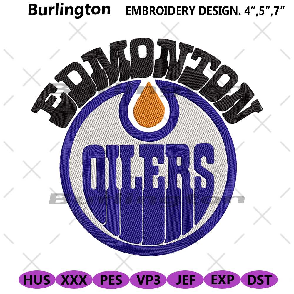 Edmonton Oilers Hockey Logo Embroidery Design, NHL Team Logo | Inspire ...