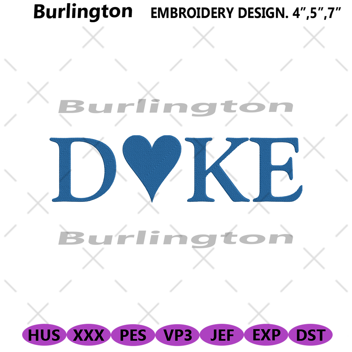 NCAA Duke Wordmark Logo Embroidery, Duke Heart Logo Machine | Inspire ...