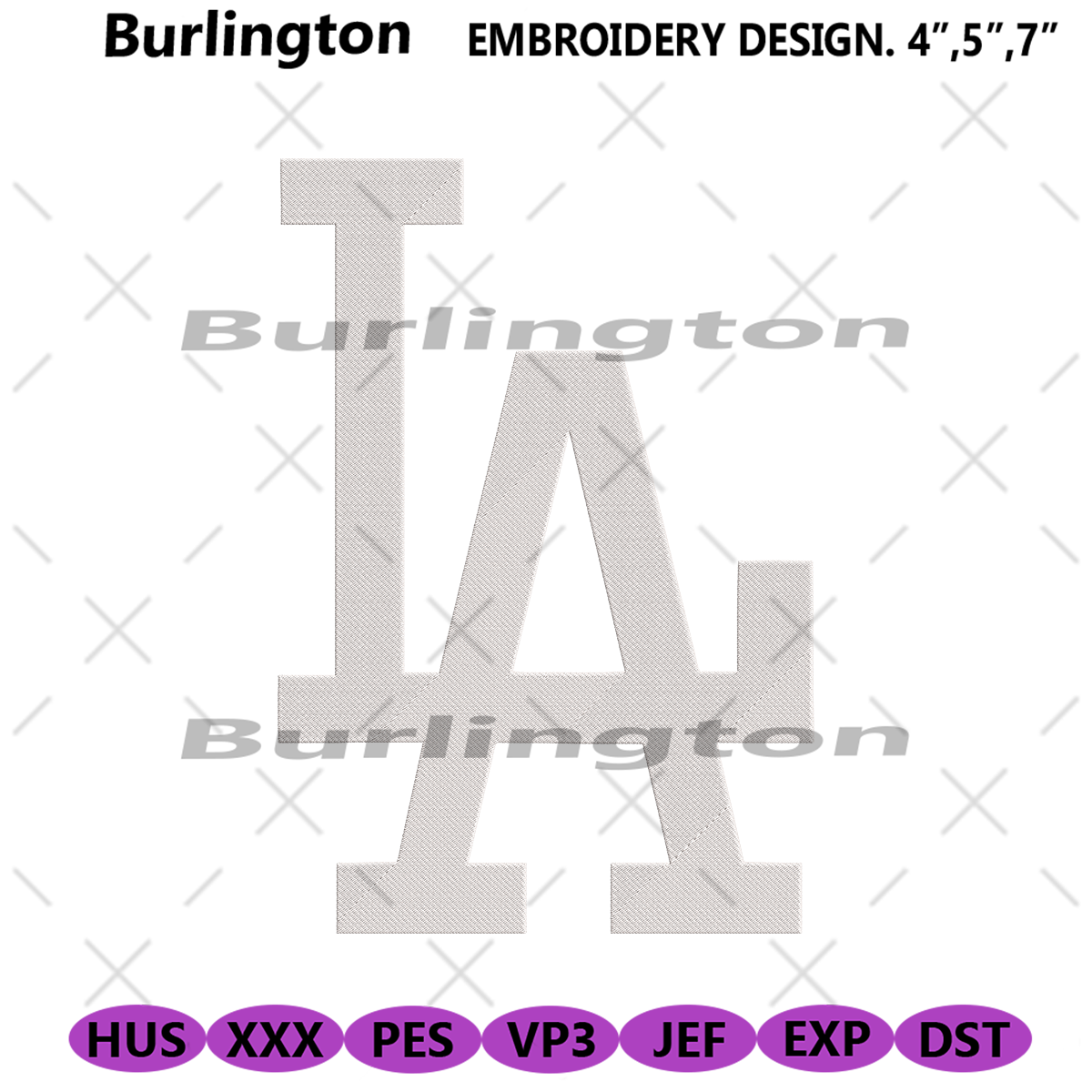 LA Logo Embroidery Download, LA MLB Embroidery Design | Inspire Uplift